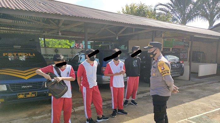Sedang Kryd Ops Yustisi Polsek Sengah Temila Jaring 4 Pelajar Tak